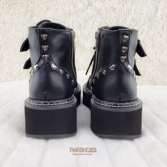 Demonia | Shoes | Demonia Goth Heart Stud 2 Platform Ankle Boots | Poshmark